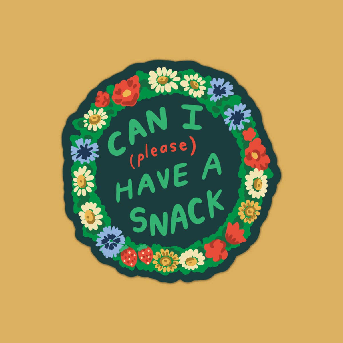 Can I Have a Snack Sticker | Waterproof Vinyl Sticker – made590