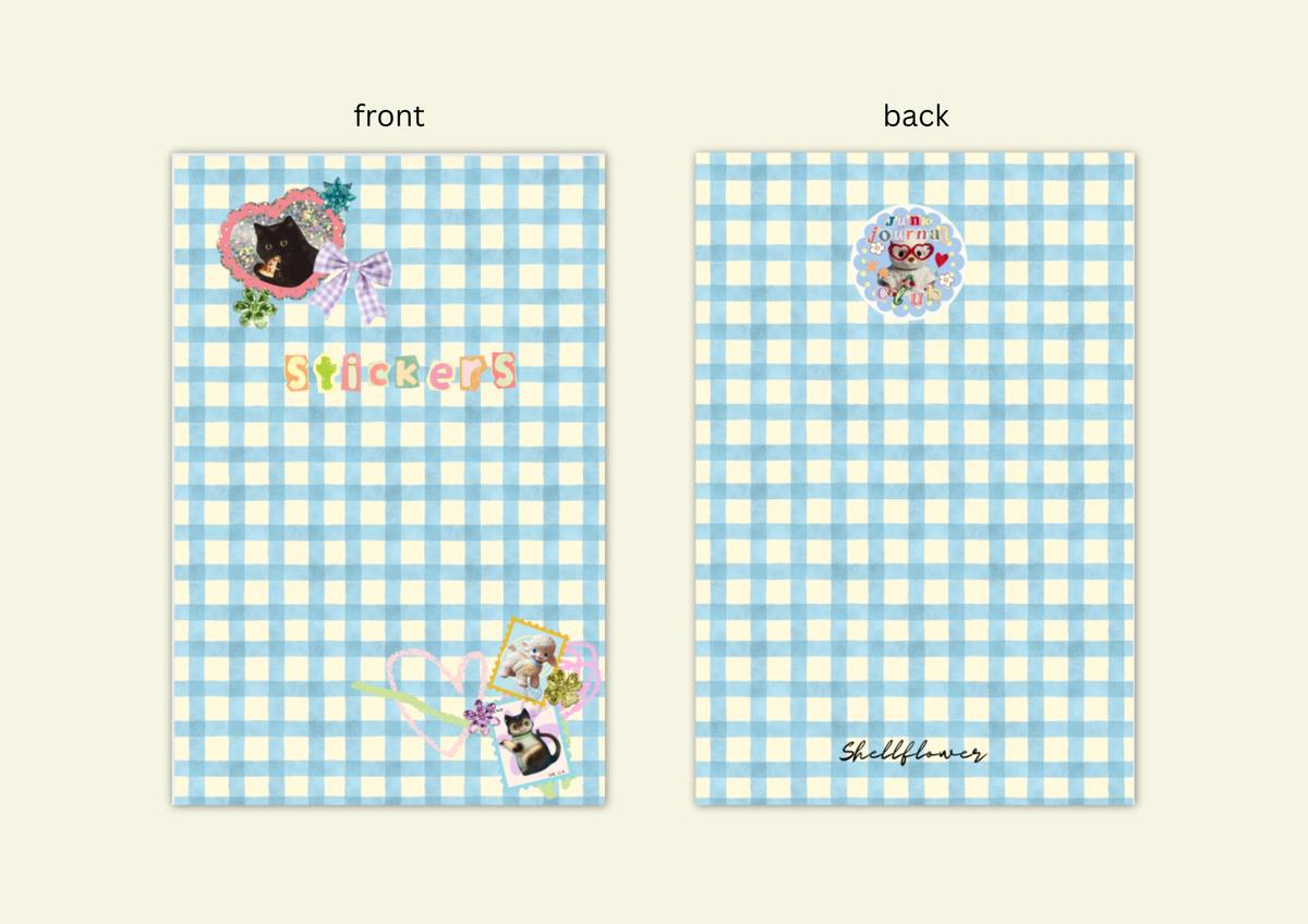 A5 Gingham Sticker Keeper Book – made590