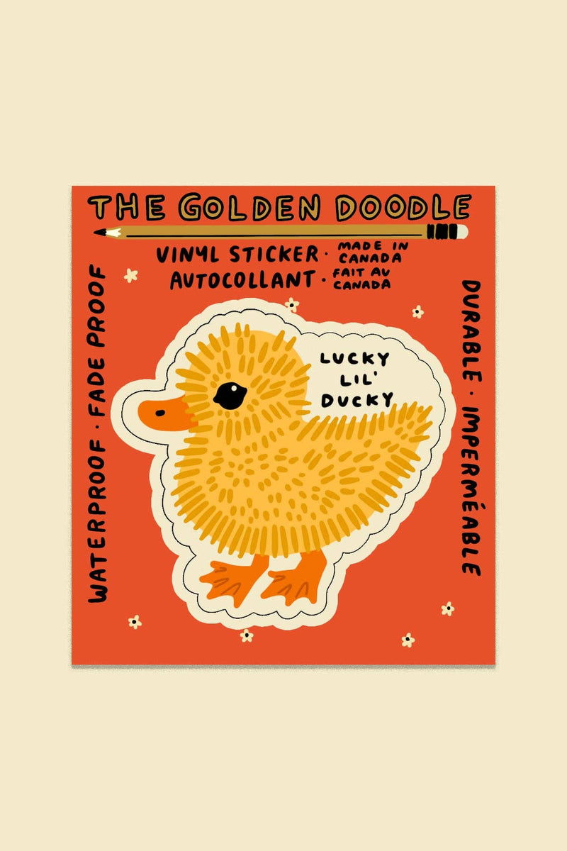 Lucky Lil Ducky Sticker | Waterproof Vinyl Sticker – made590