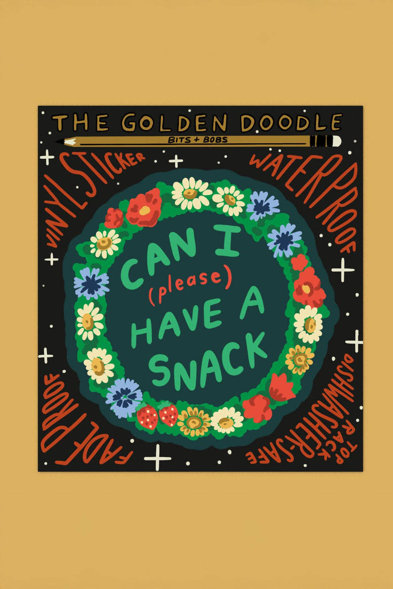 Can I Have a Snack Sticker | Waterproof Vinyl Sticker – made590