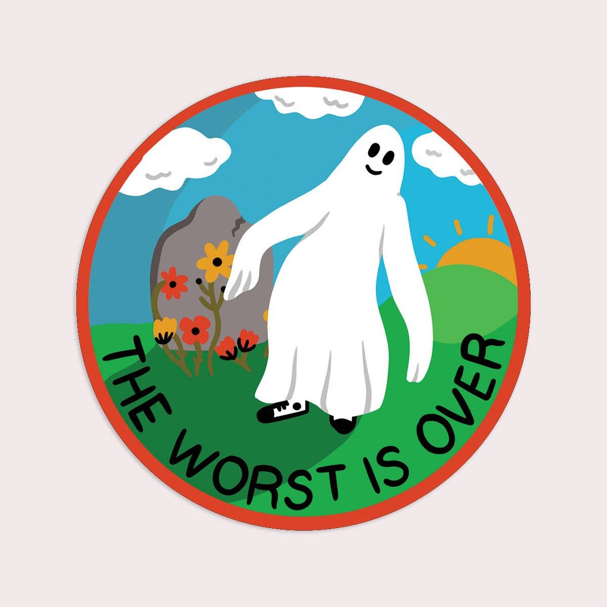 The Worst is Over Sticker | Waterproof Vinyl Sticker – made590