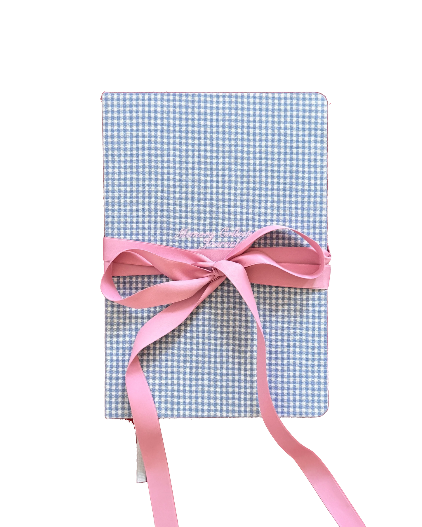 Blue Gingham Dot + Pink Ribbon Junk Journal – made590