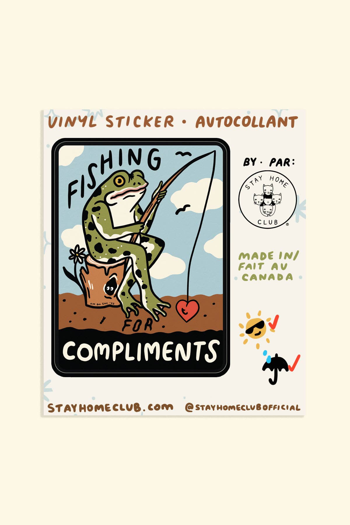 Fishing for Compliments Sticker | Waterproof Vinyl Sticker – made590